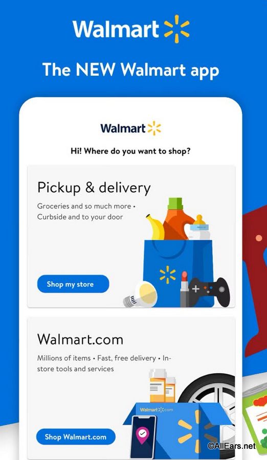 Walmart app screenshot - AllEars.Net
