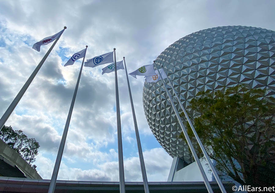 2021 WDW EPCOT Entrance Flags General - AllEars.Net