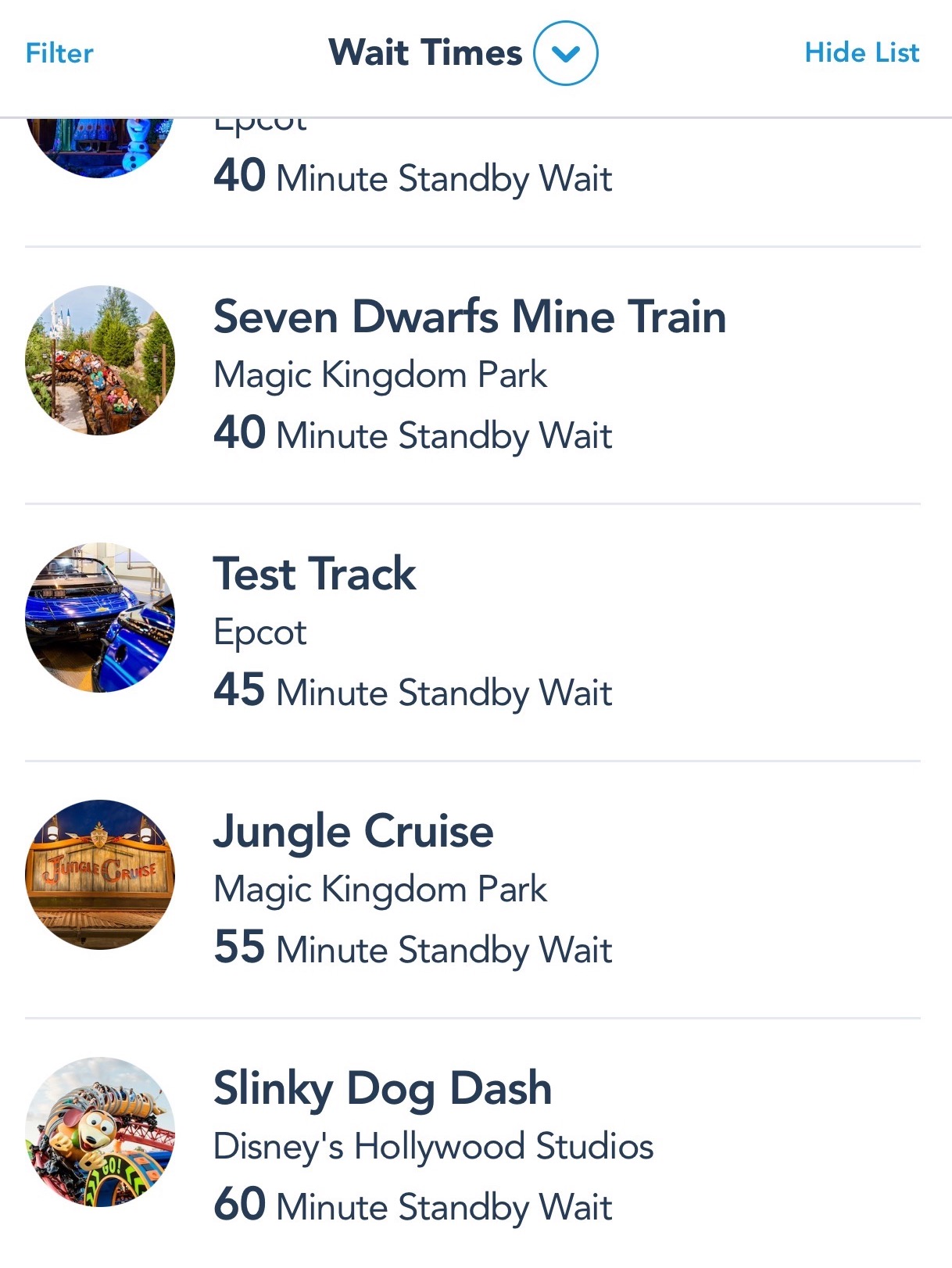 Disney World Adds Standby Wording to Wait Times - AllEars.Net