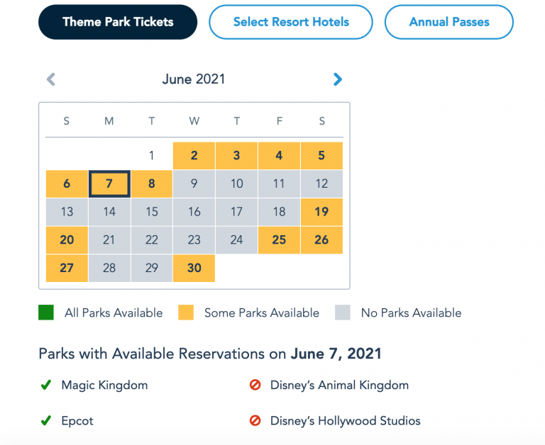 NEWS: LOTS of Disney World Park Passes Added for June and July ...