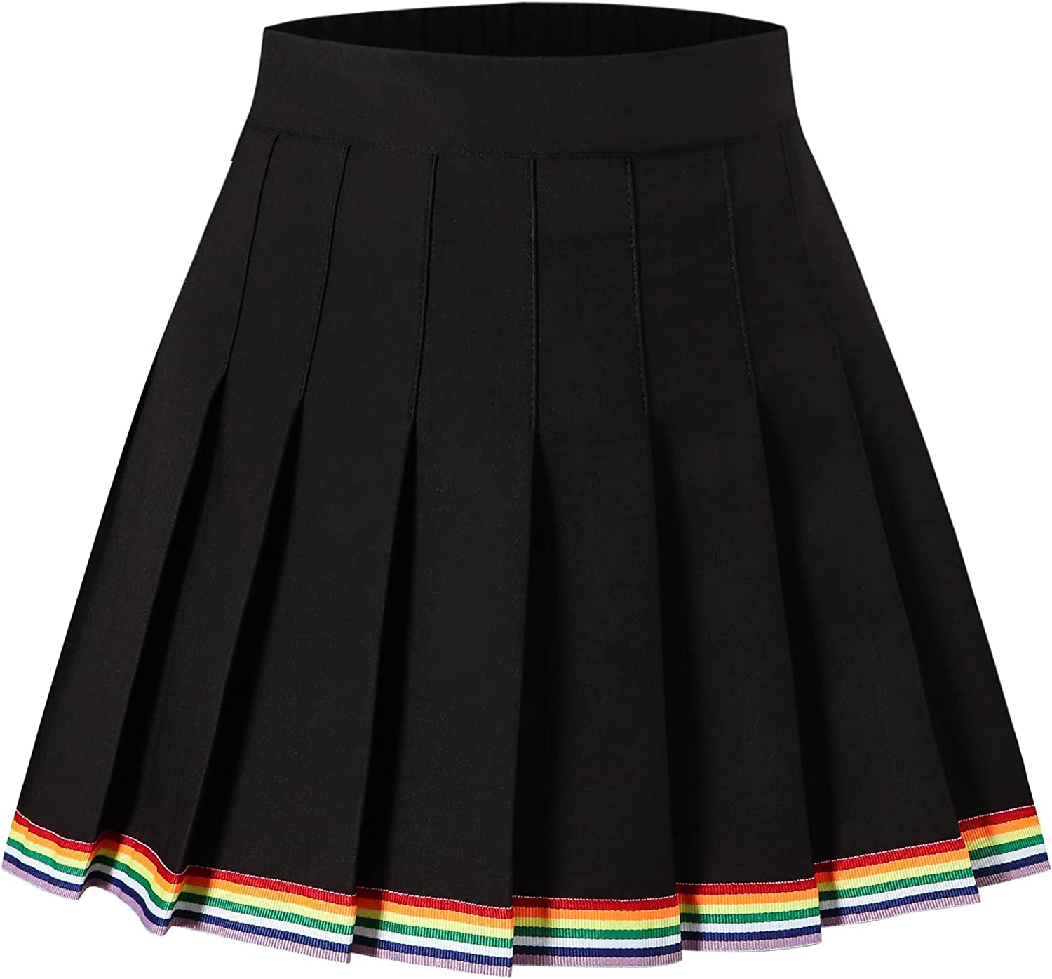 Sangtree Girls Womens Pleated Skirt Elastic Waist Uniform Skirt 2