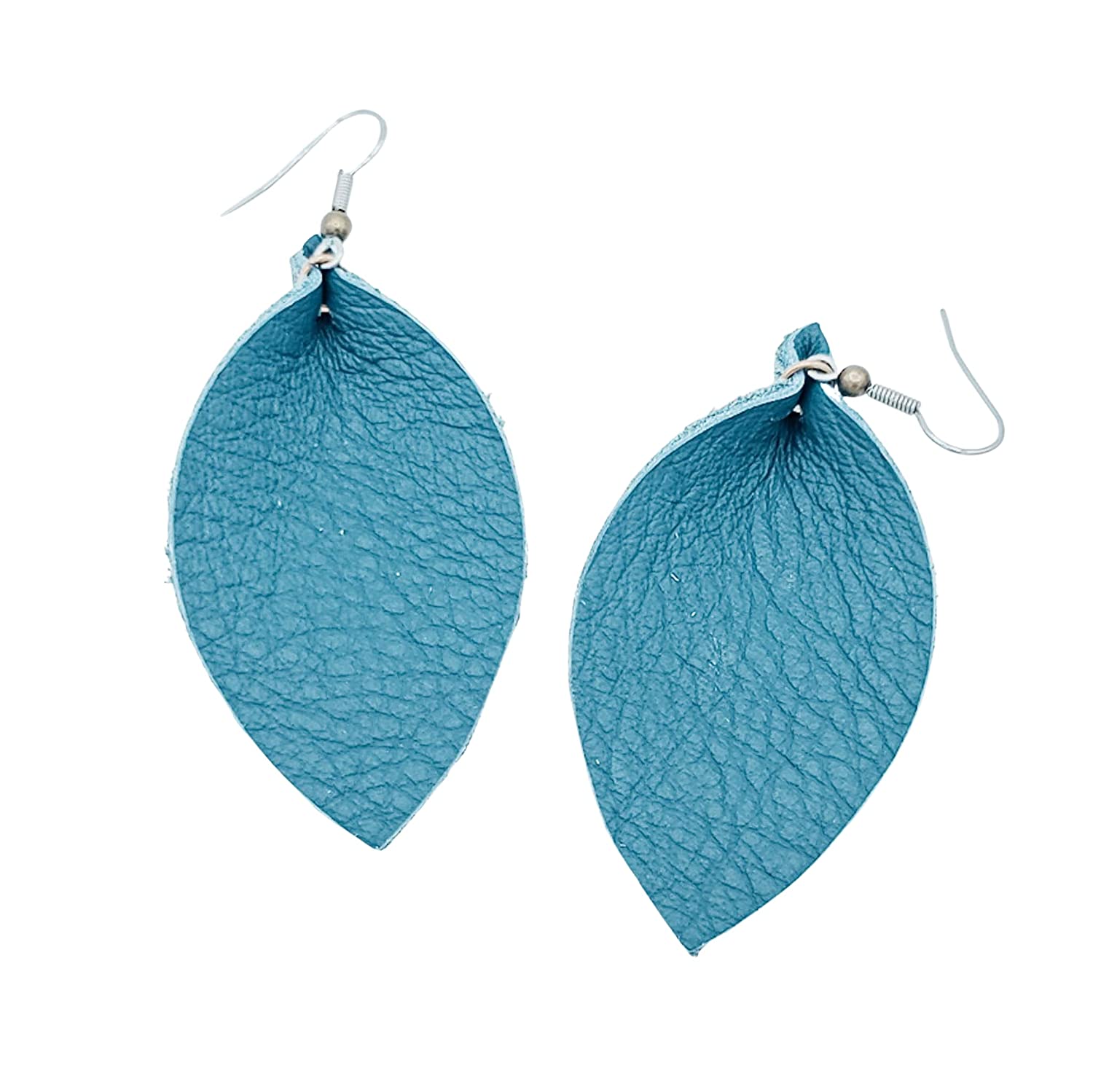 Genuine Leather Earrings/Teal/Leather Leaf Earrings/Joanna Gaines ... Genuine Leather Earrings/Teal/Leather Leaf Earrings/Joanna Gaines ...