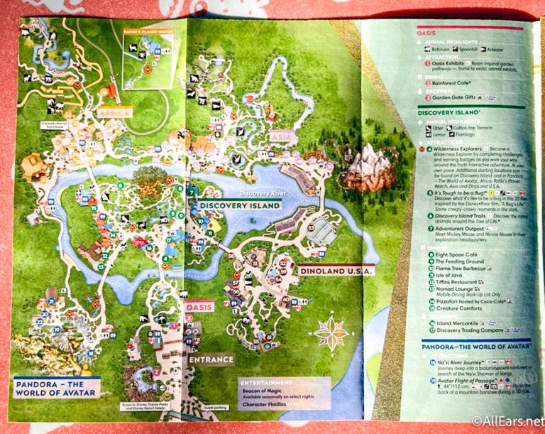 NEW PARK MAP at Disney's Animal Kingdom - AllEars.Net