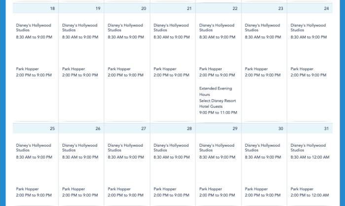 Park Hours Released Through February 2023 for Disney World - AllEars.Net