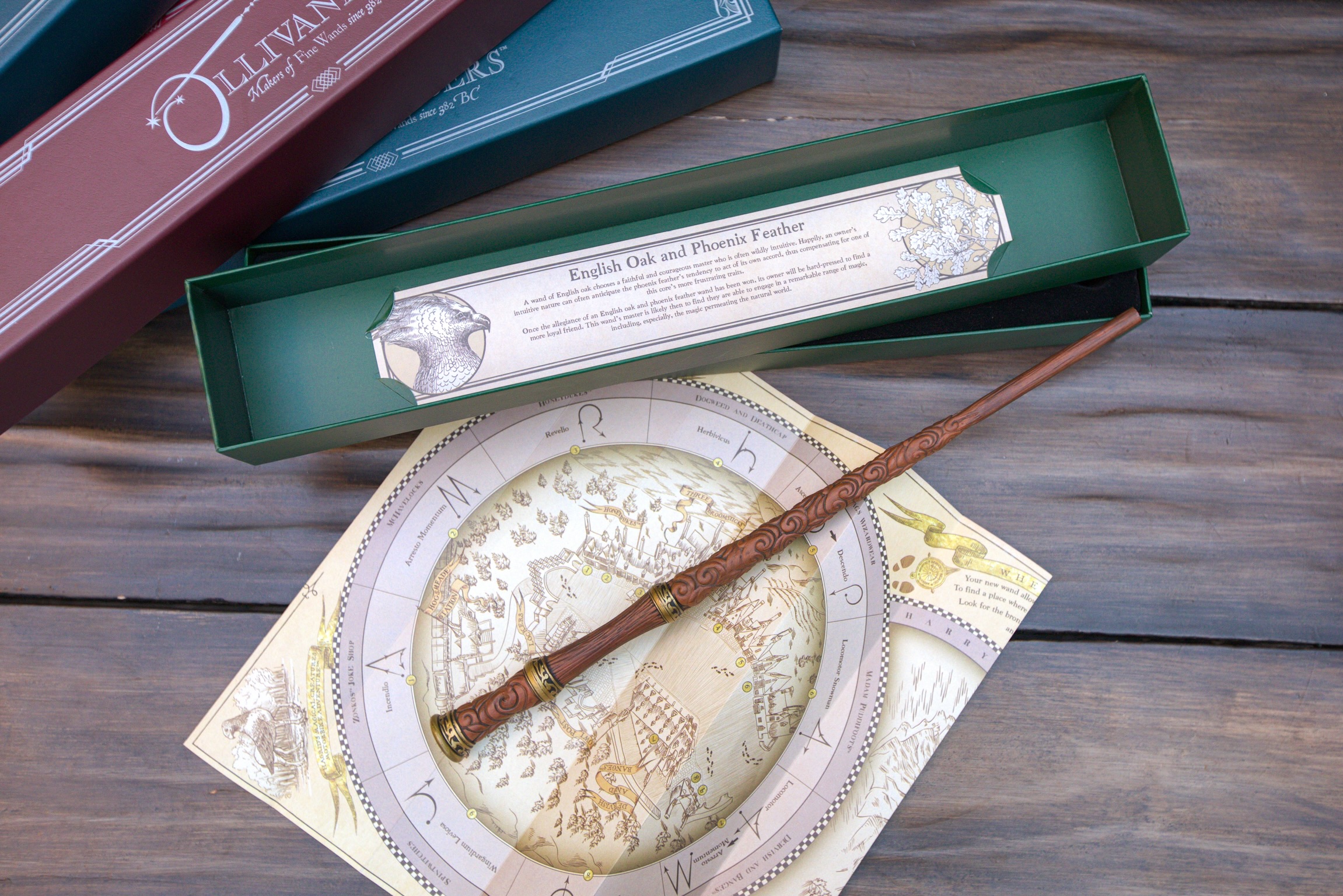 2022 universal new interactive wands English Oak & Phoenix Feather_2 ...