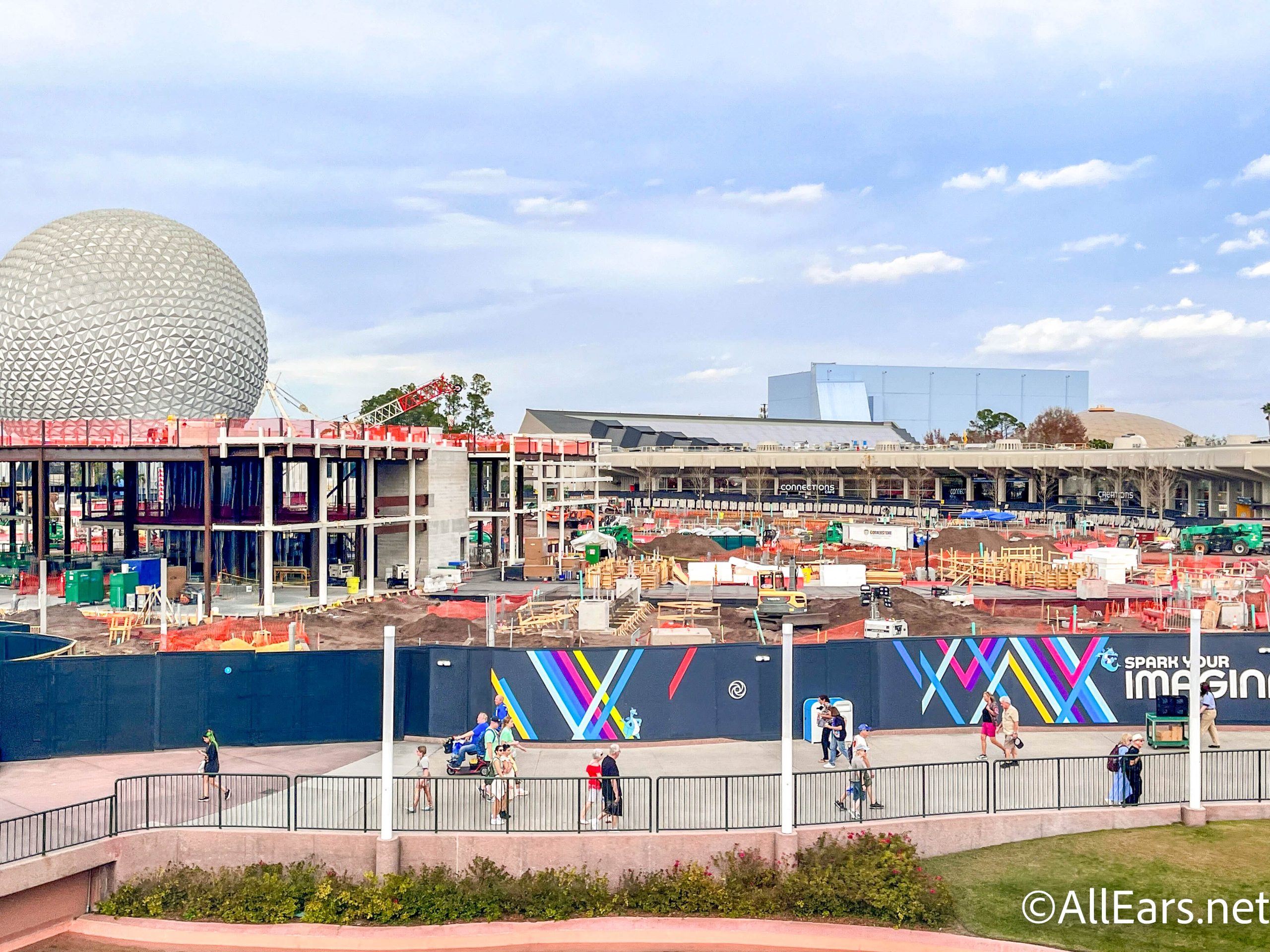 wdw 2023 epcot construction transformation communicore hall plaza-4 ...