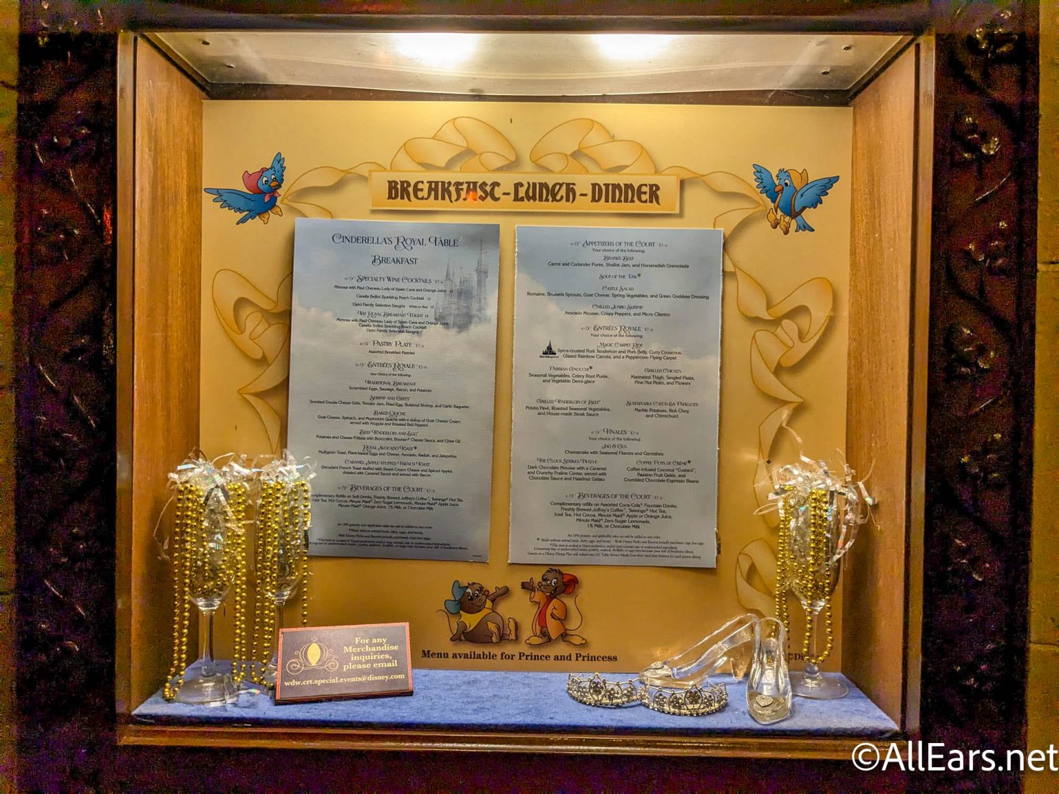 Cinderella Castle Menu , Cinderella’s Royal Table 2025 Lunch/Dinner ...