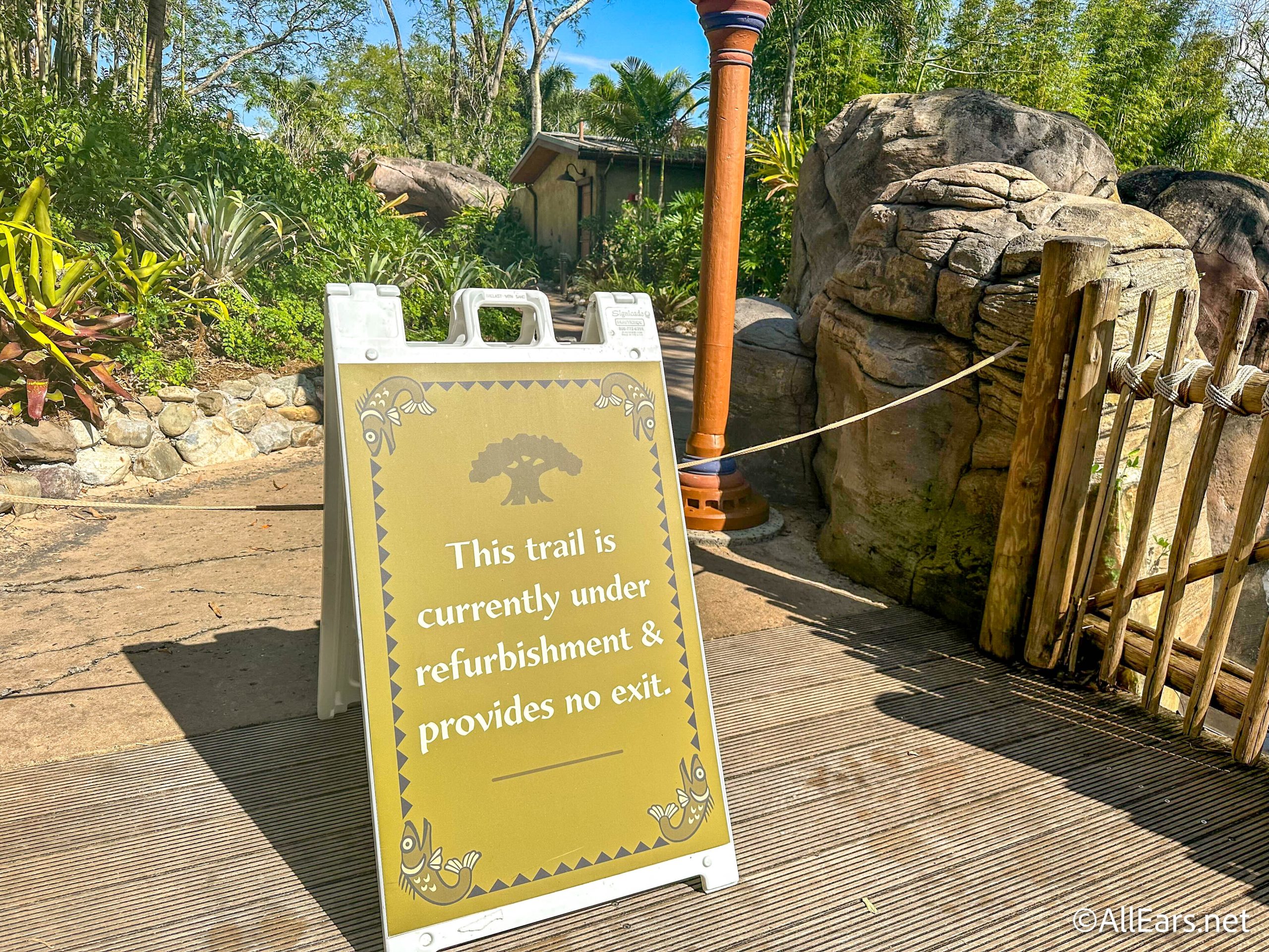 2023 wdw dak animal kingdom tree of life garden path closed sign ...