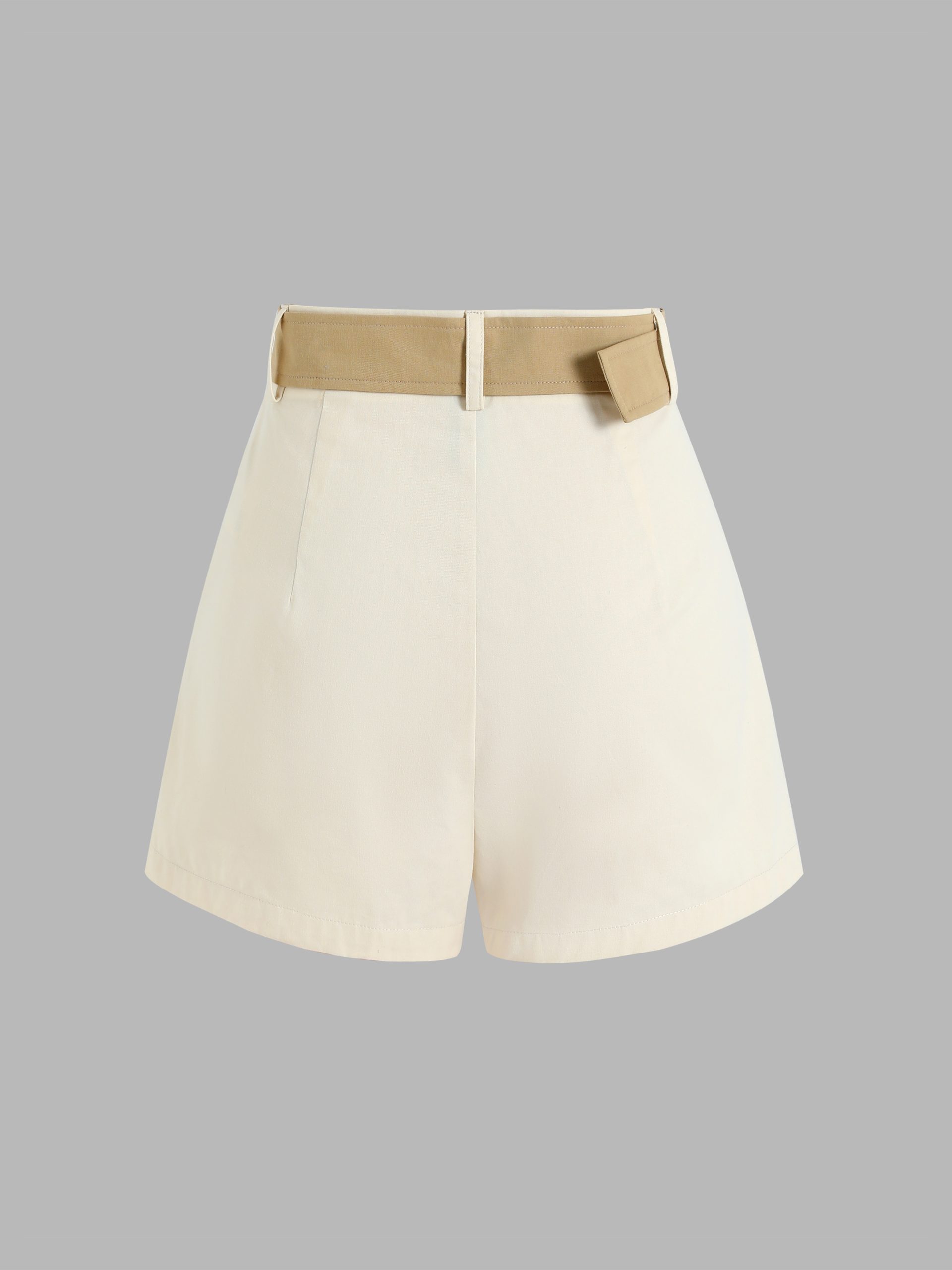 Solid Mini Shorts With Belt - AllEars.Net