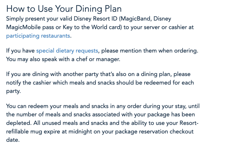 CRITICAL Details REVEALED for the Disney Dining Plan's Return - AllEars.Net