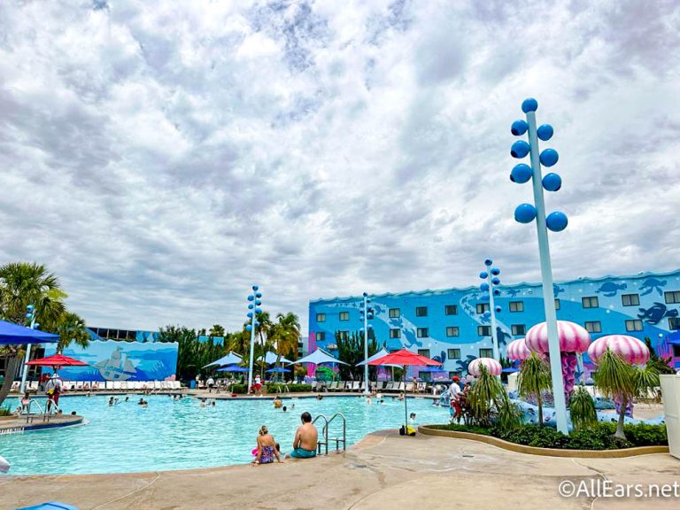 2023 wdw atmos art of animation finding nemo hotel resort big blue pool ...