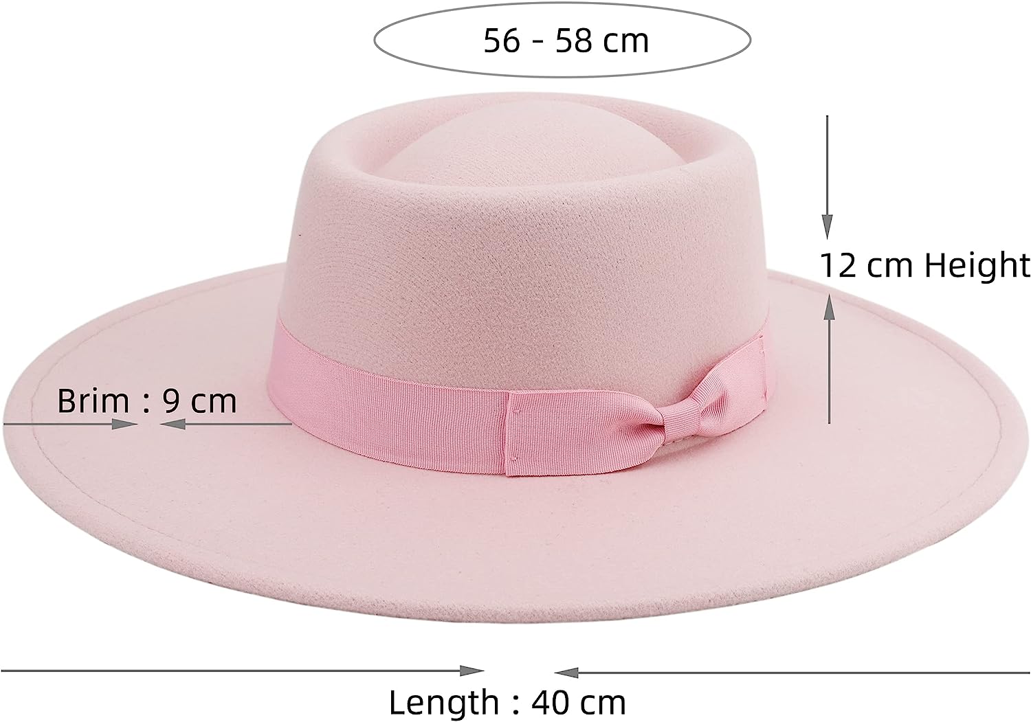 Pro Celia Big Wide Brim Women Fedora Hat - AllEars.Net