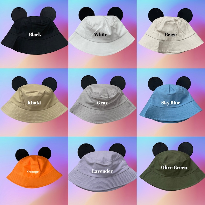Mickey Inspired Ear Bucket Hats - Etsy - AllEars.Net