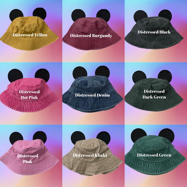 Mickey Inspired Ear Bucket Hats - Etsy - AllEars.Net