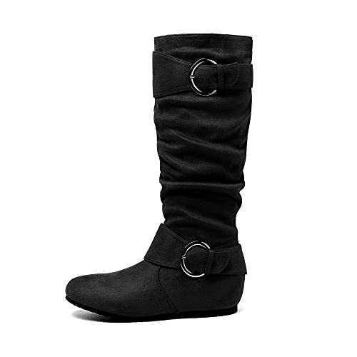 DREAM PAIRS Women's Knee High Low Hidden Wedge Boots - AllEars.Net