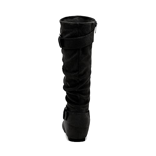 DREAM PAIRS Women's Knee High Low Hidden Wedge Boots - AllEars.Net