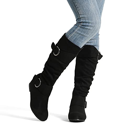DREAM PAIRS Women's Knee High Low Hidden Wedge Boots - AllEars.Net