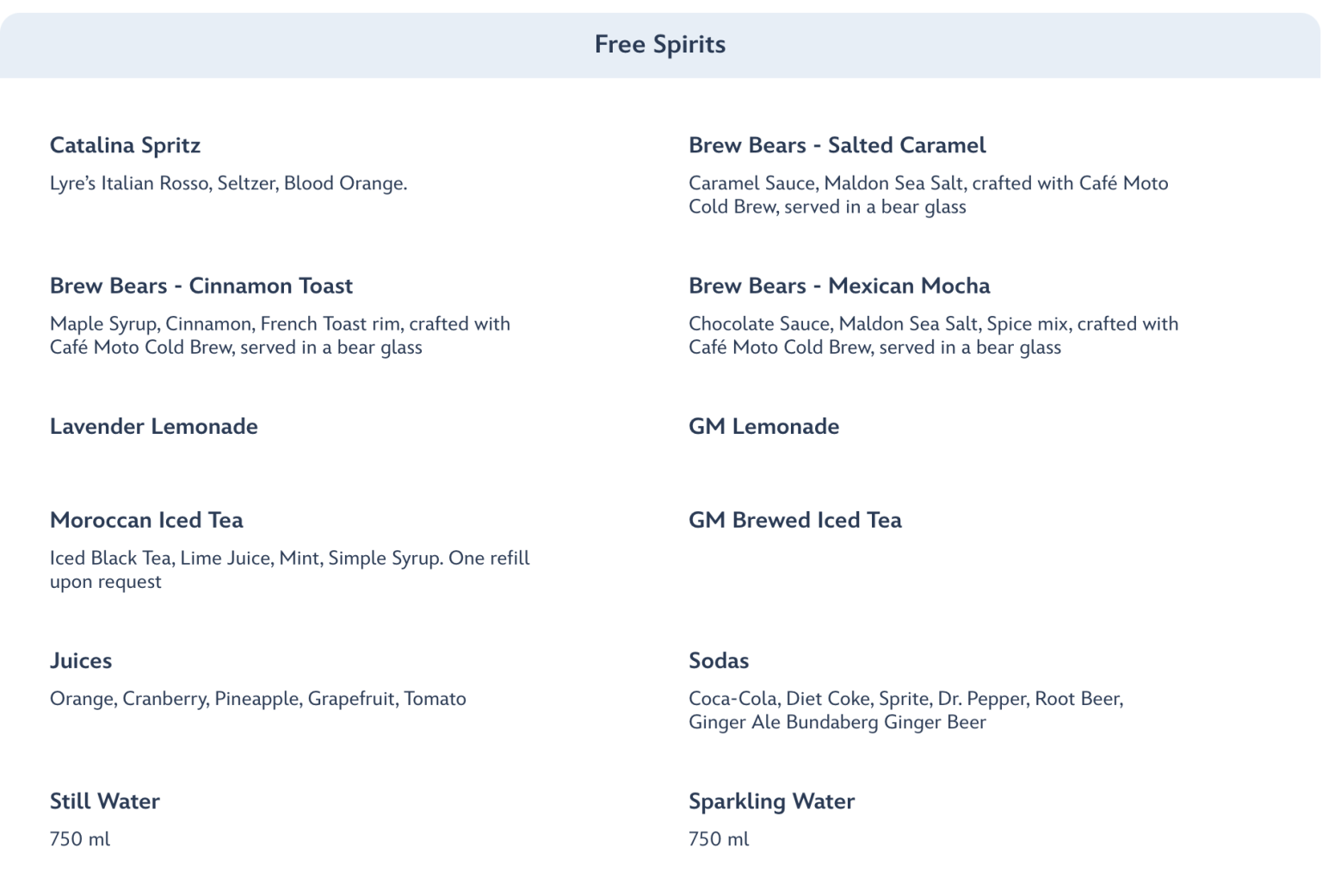 2023 dlr great maple menus drinks free spirits - AllEars.Net