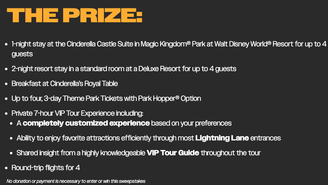 Win a $13,000 Disney World Cinderella Castle Suite Vacation by Entering ...