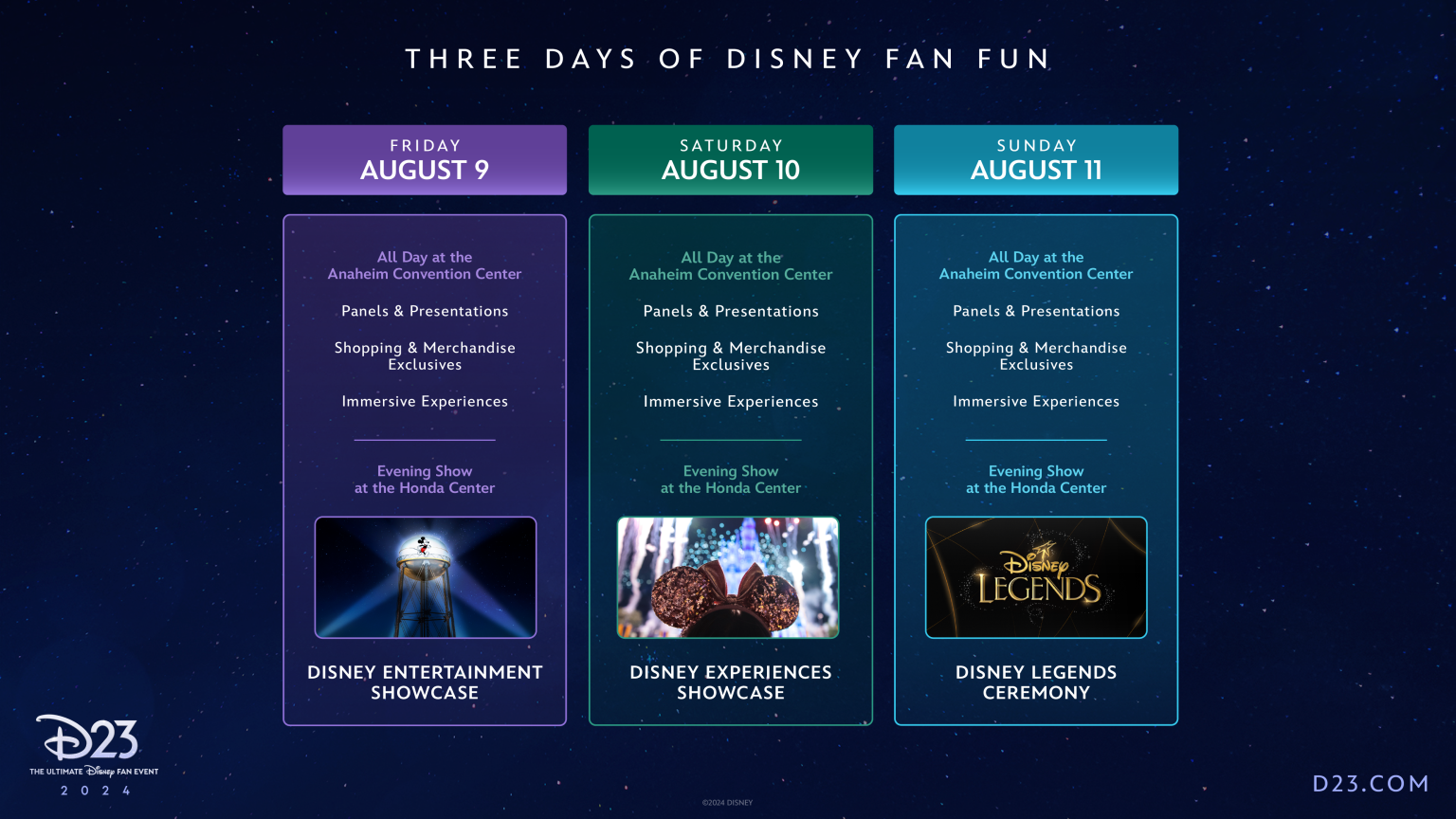 NEWS: Schedule Revealed for Disney's BIGGEST Fan Event of the Year ...