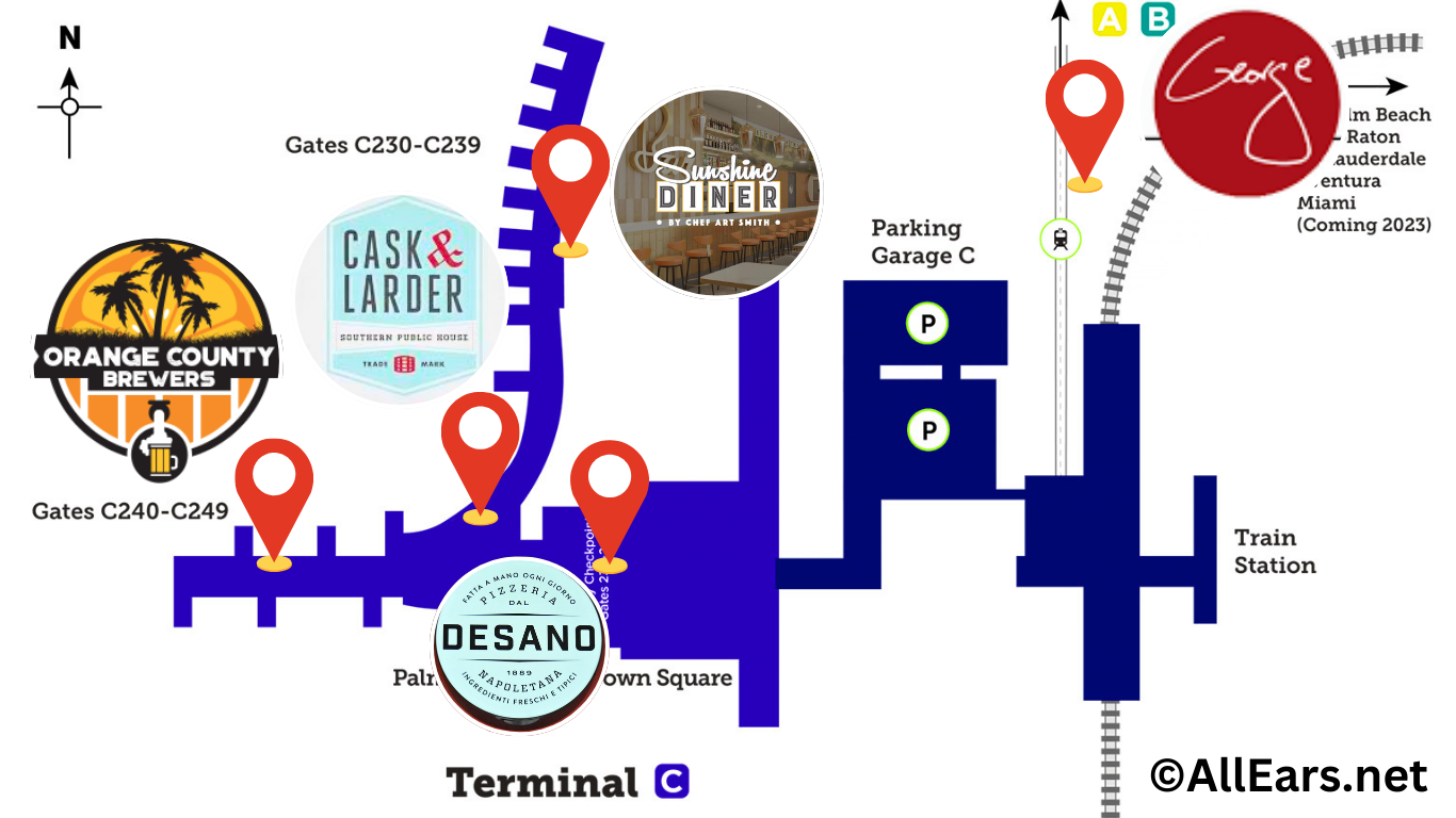 NEW Map Reveals the Best Places to Eat at Orlando Airport - AllEars.Net