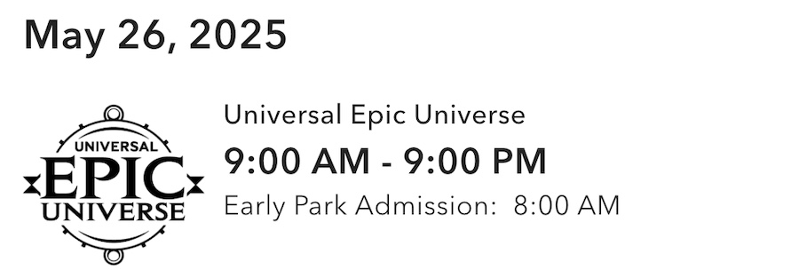 Universal Reveals Epic Universe Park Hours for May 2025 - AllEars.Net