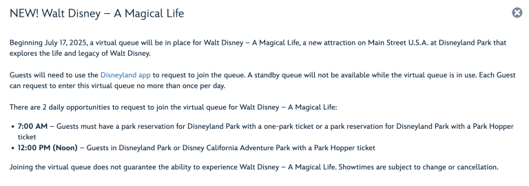 NEWS: The NEW Virtual Queue for Disney's Newest Attraction Filled Up in ...